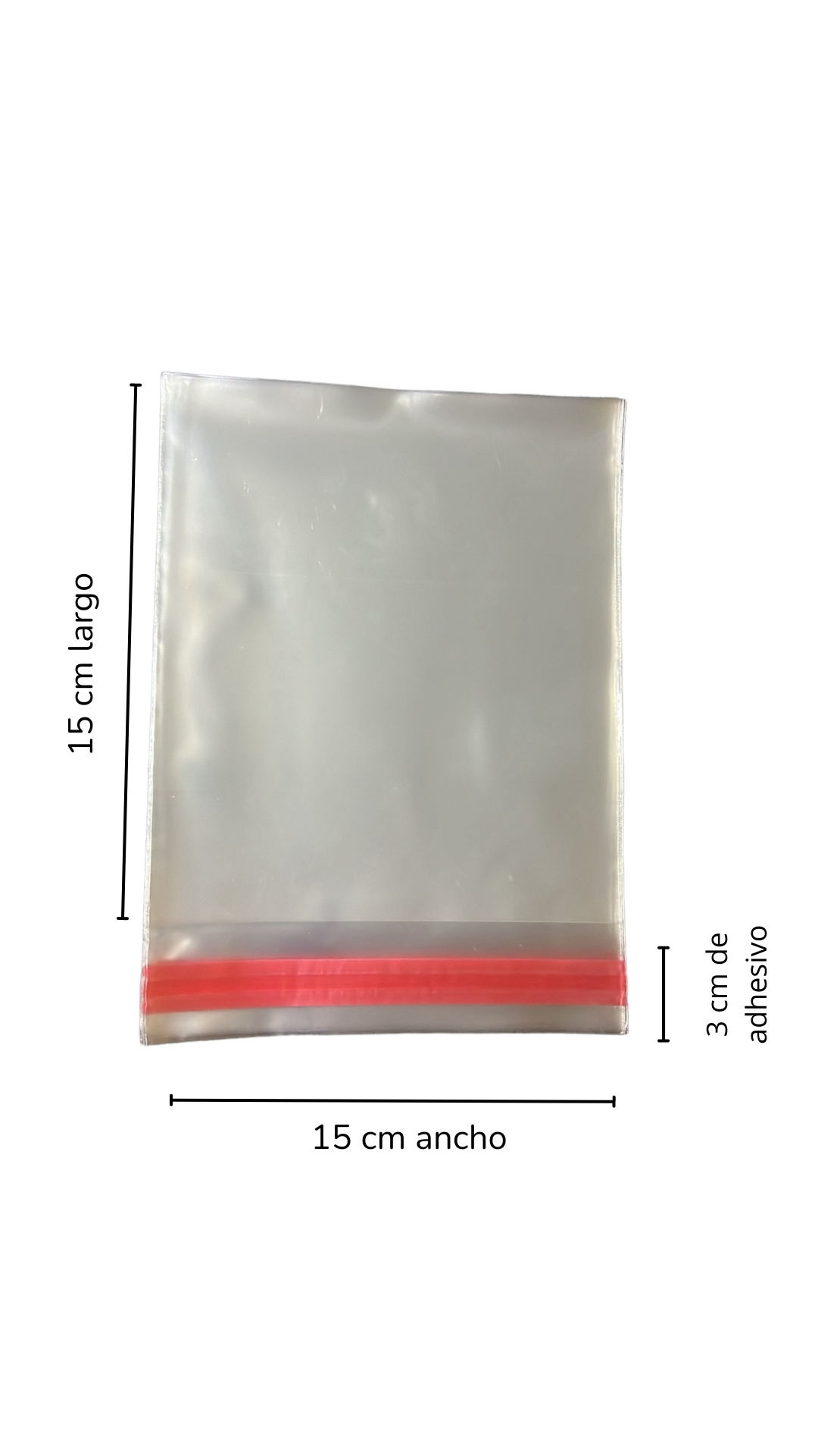 Bolsa Celofán Con Adhesivo 15×15 – MINABI